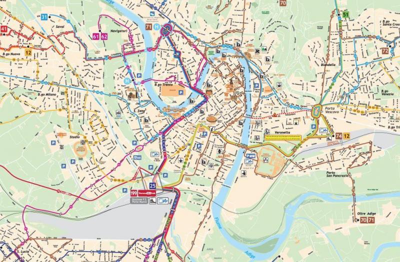 Verona Map Pa Turistica Italia Verona Map Italy